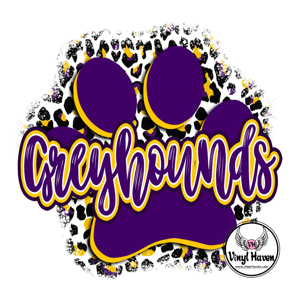DTF Print * Greyhounds paw print – Cheer Haven LLC.