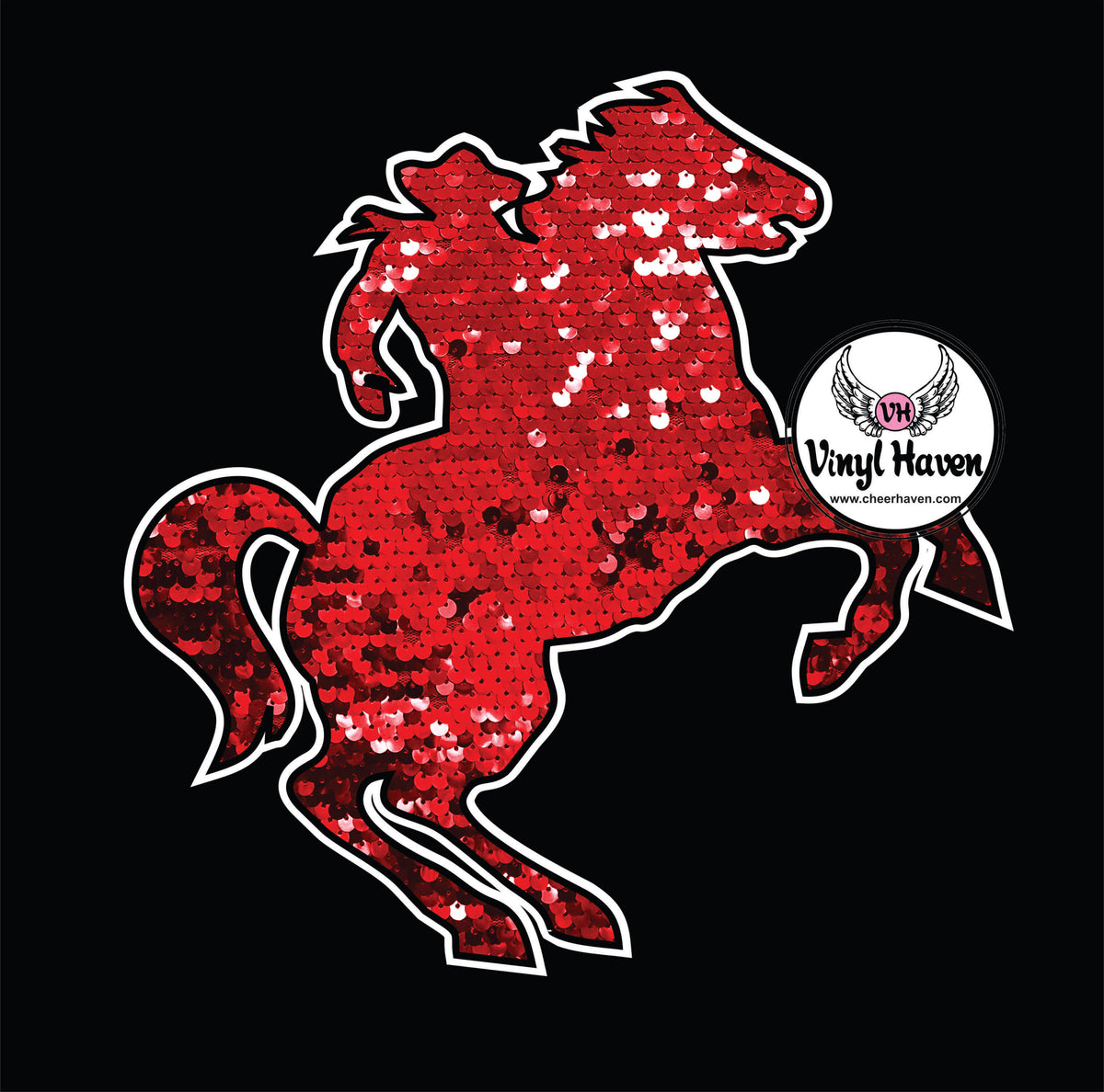 DTF Print * Realistic Texture Faux Sequins * Memorial Raiders – Cheer Haven LLC.