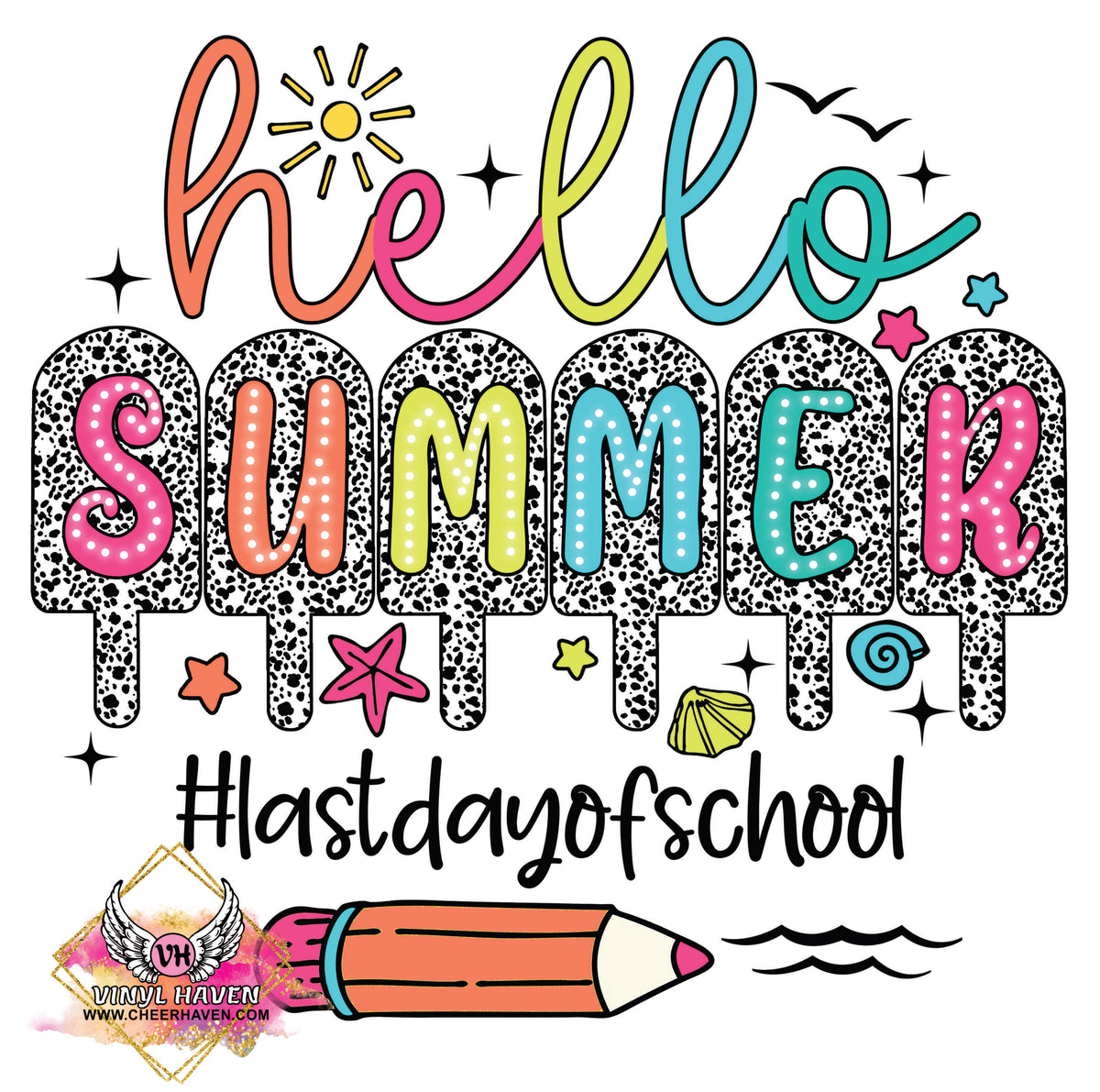 DTF Print * Last Day of School * Hello Summer #last day of school ...