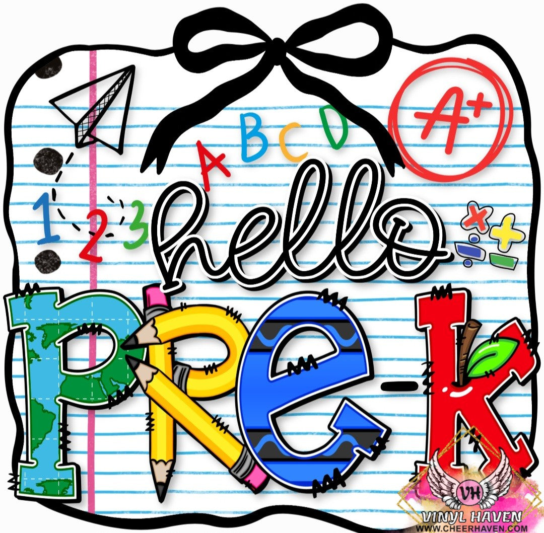 DTF Print * Back to School * Hello Grade Notesheet – Cheer Haven LLC.