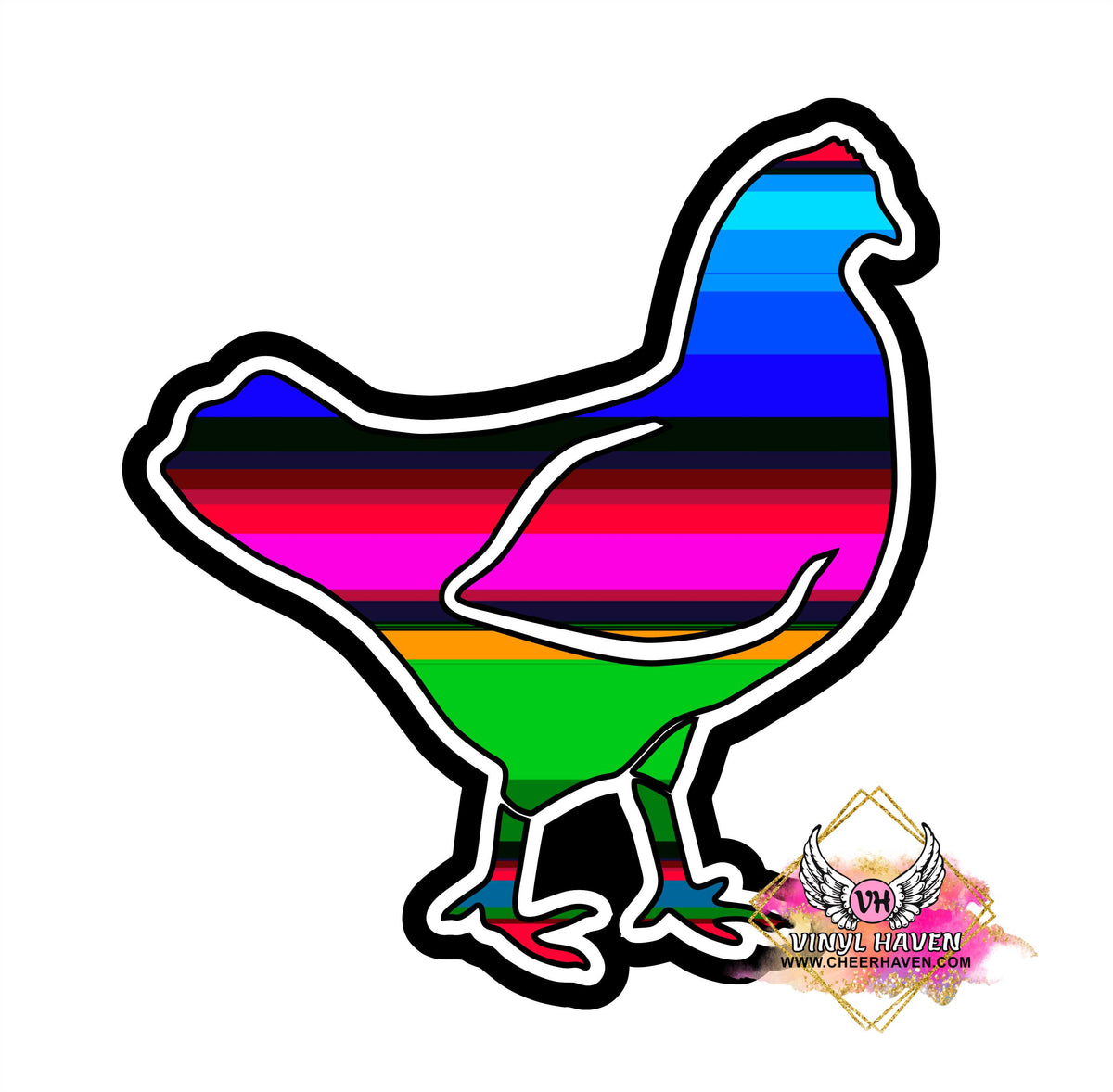 DTF print * Western * Serape Chicken – Cheer Haven LLC.