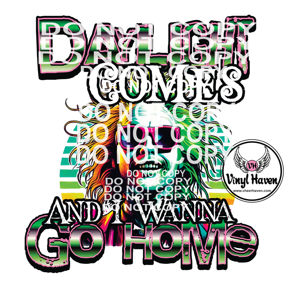 DTF Print * Halloween * Horror Ghost Go Home – Cheer Haven LLC.