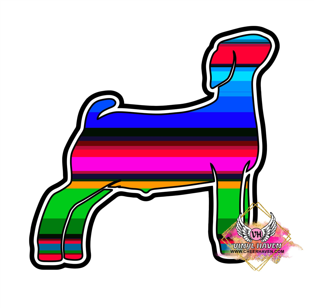 DTF print * Western * Serape Goat – Cheer Haven LLC.