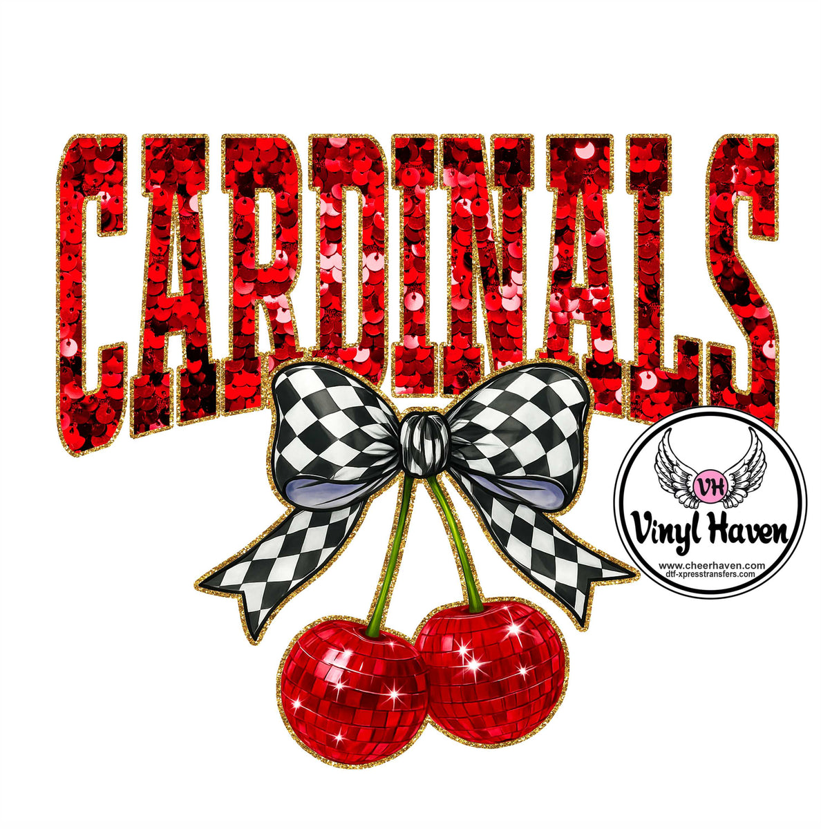 DTF Print * Back to School * CARDINALS CHERRIES – Cheer Haven LLC.