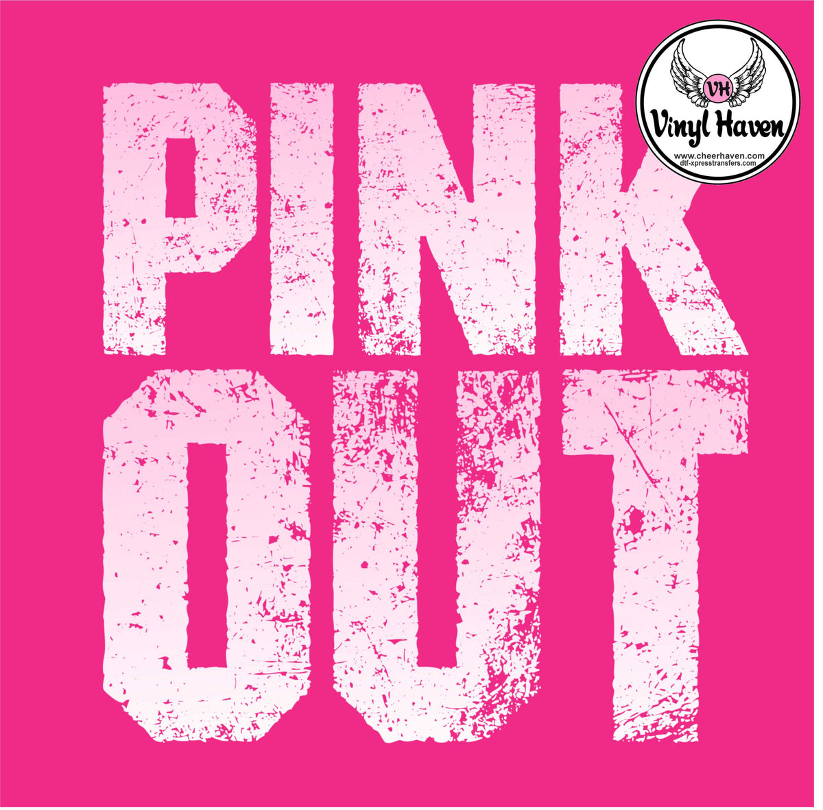 DTF Print * Cancer Awareness * PINK OUT – Cheer Haven LLC.