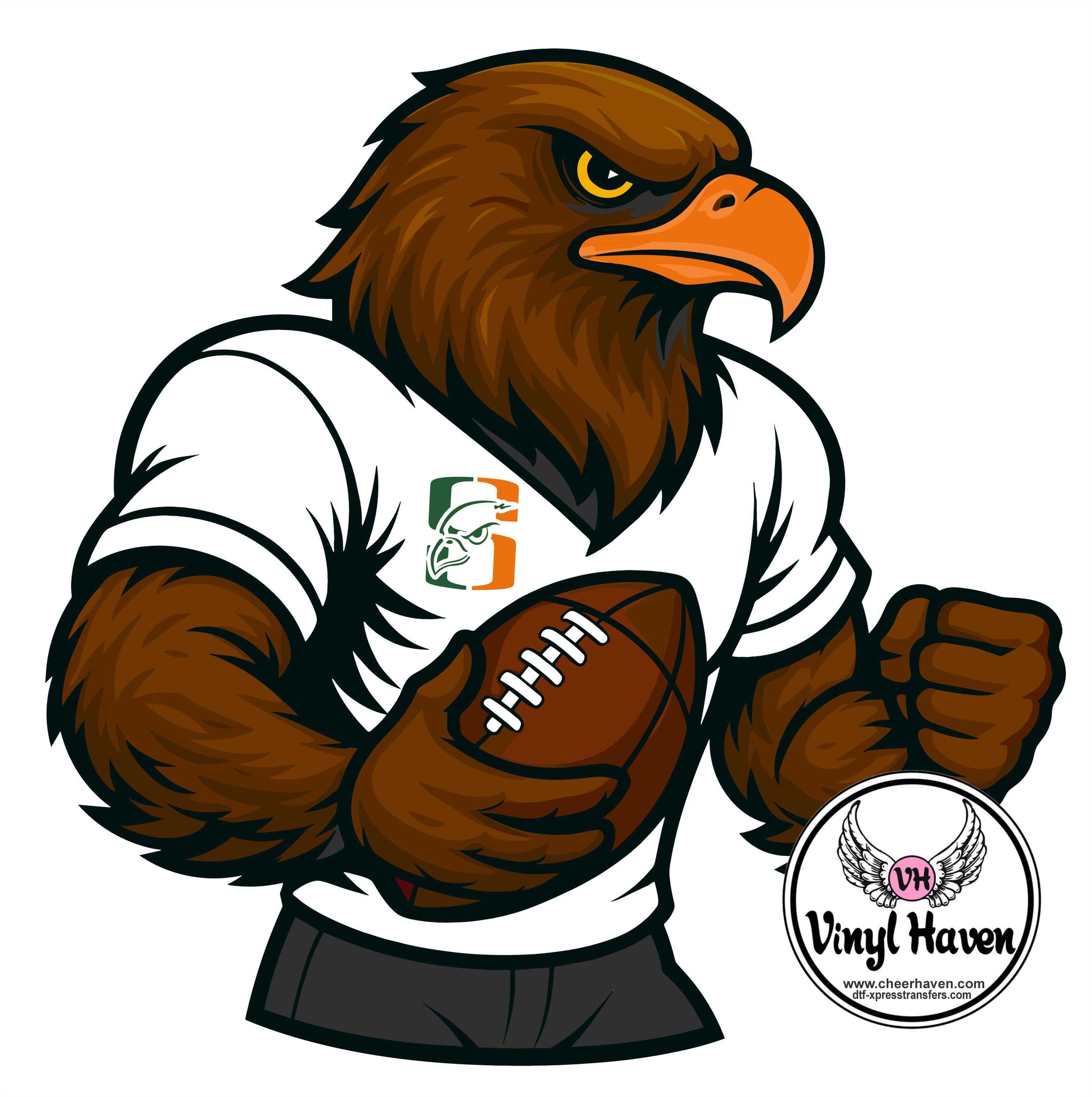 DTF Print * Back to School * HAWK PLAYER CHARACTER HAWKS – Cheer Haven LLC.