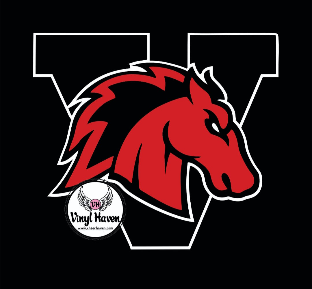 DTF Print * Vernon Mustangs – Cheer Haven LLC.