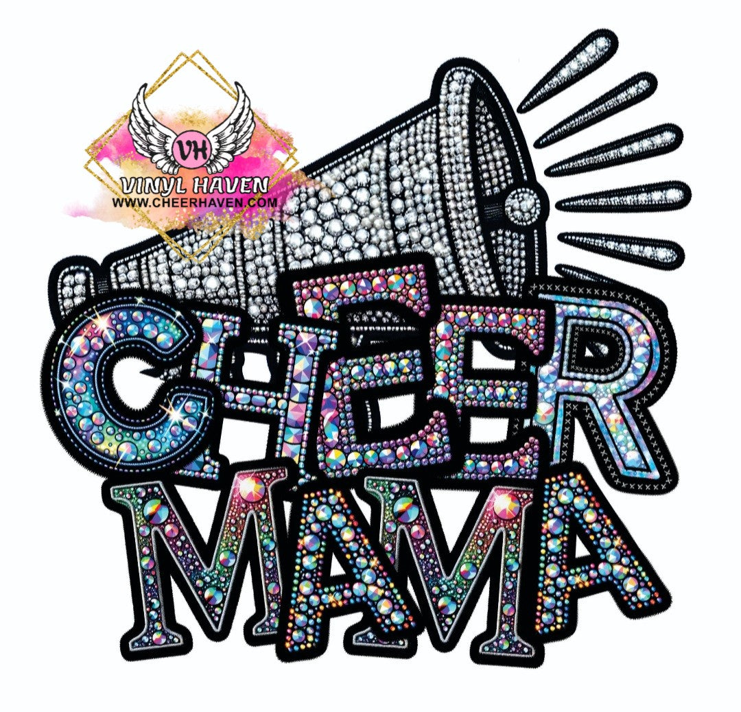 DTF Print * Back to School * Faux Rhinestones Cheer Mama – Cheer Haven LLC.