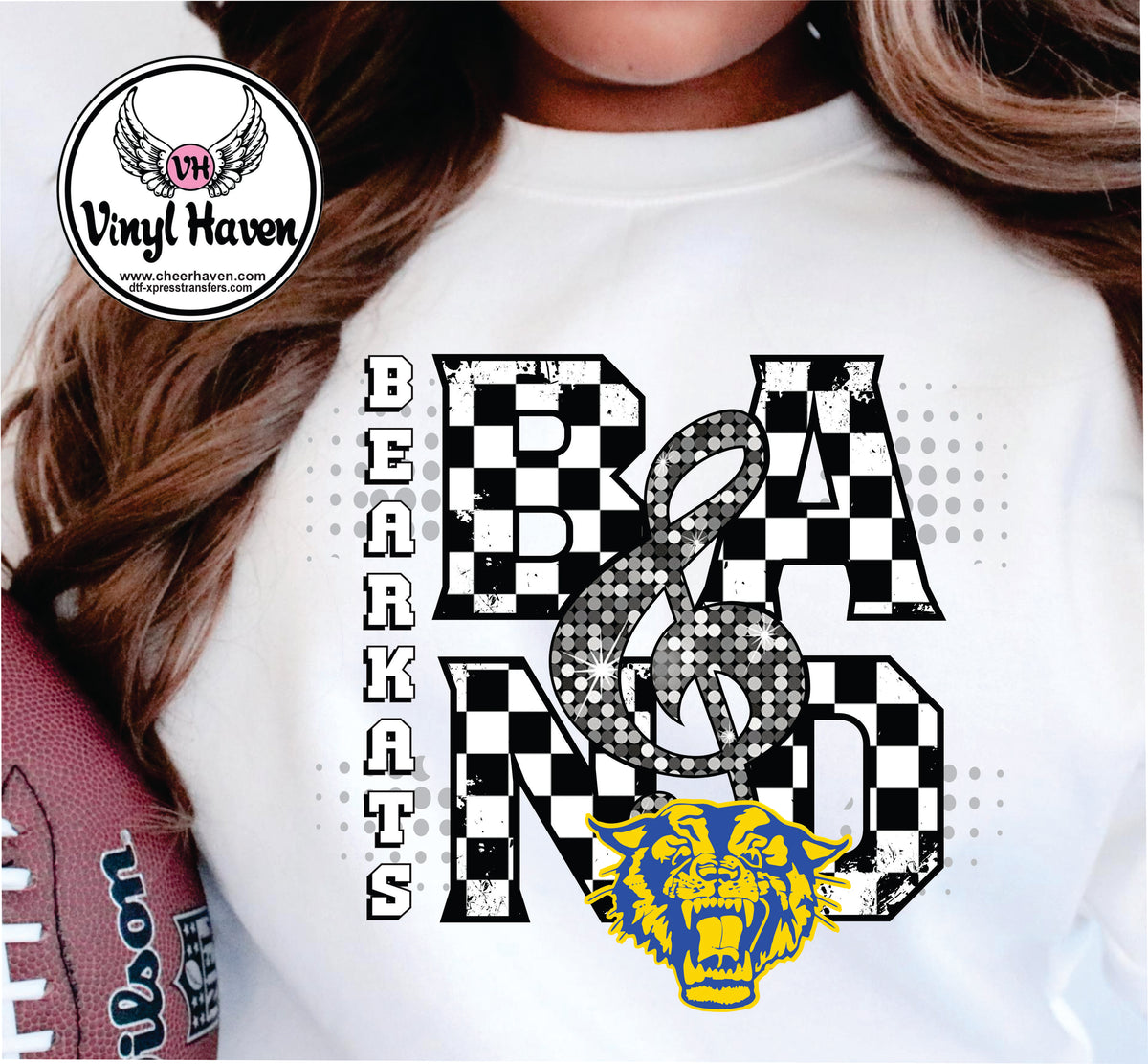 DTF Print * Back to School * MASCOT Checkered BAND – Cheer Haven LLC.