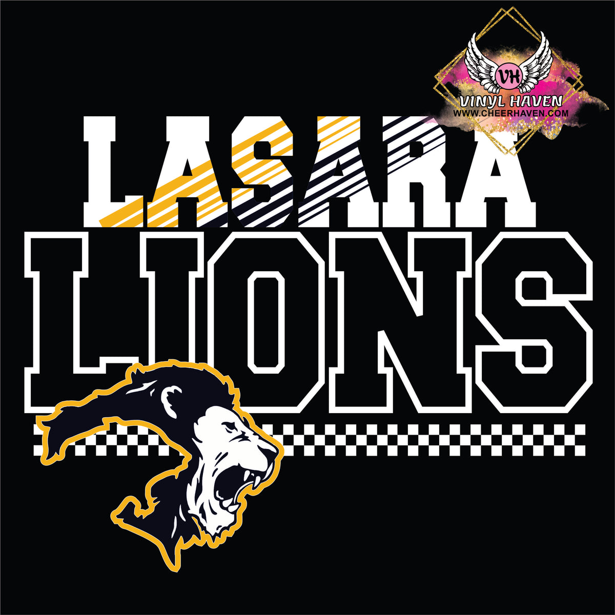 DTF Print * Back to School * Spirit Shirt Design * Lasara Lions – Cheer ...