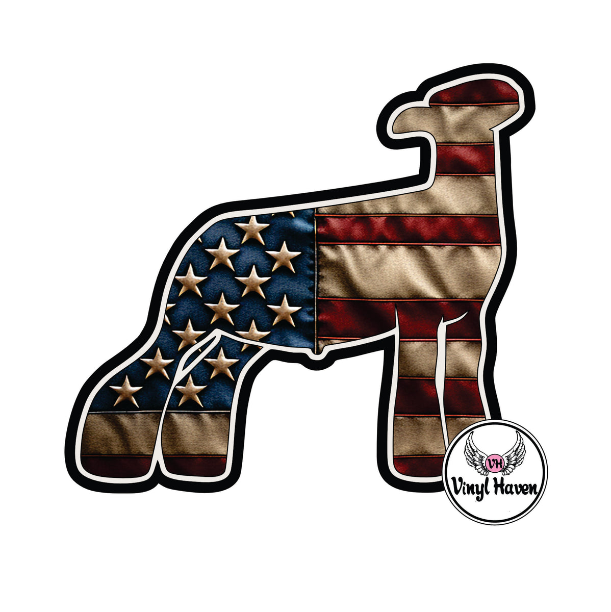 DTF print * Western * Flag Lamb – Cheer Haven LLC.