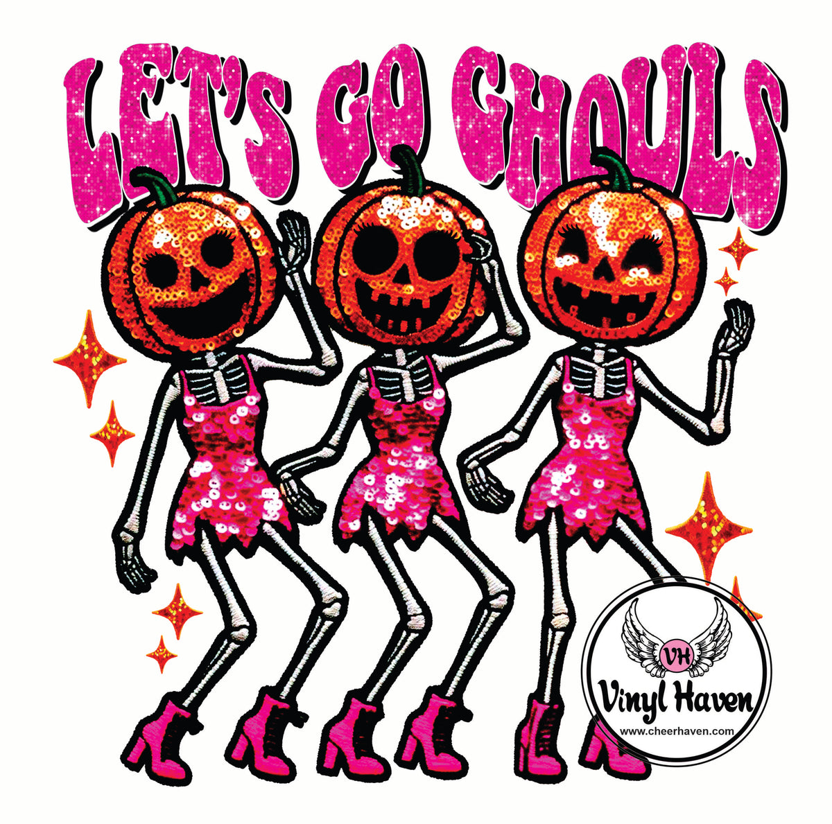 DTF Print * Halloween * Let's go ghouls – Cheer Haven LLC.