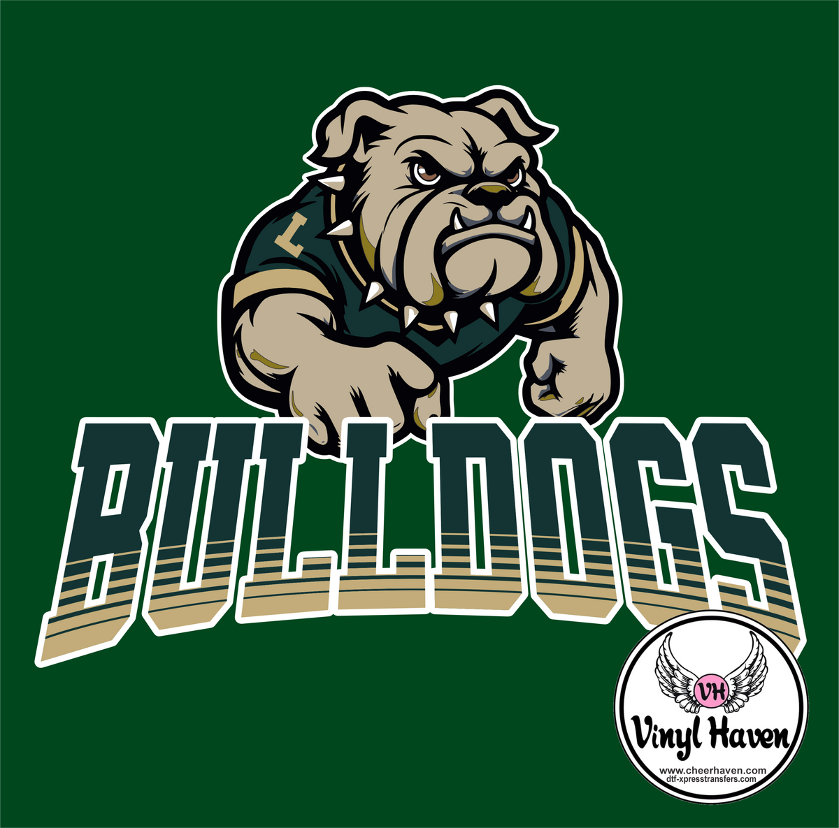 DTF Print * Back to School pride * Bulldogs dog & stripes – Cheer Haven ...