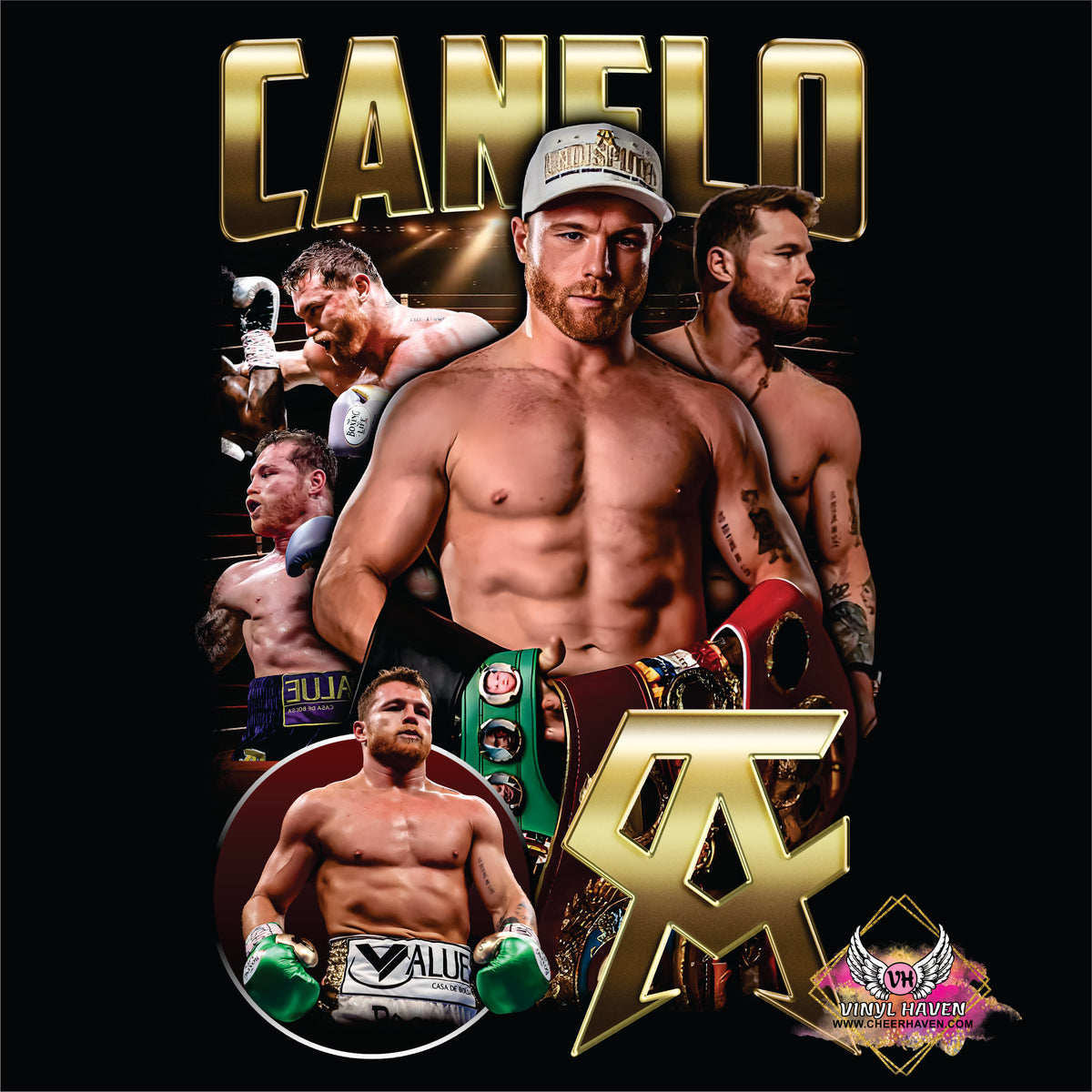 DTF prints * Canelo Gold Name – Cheer Haven LLC.