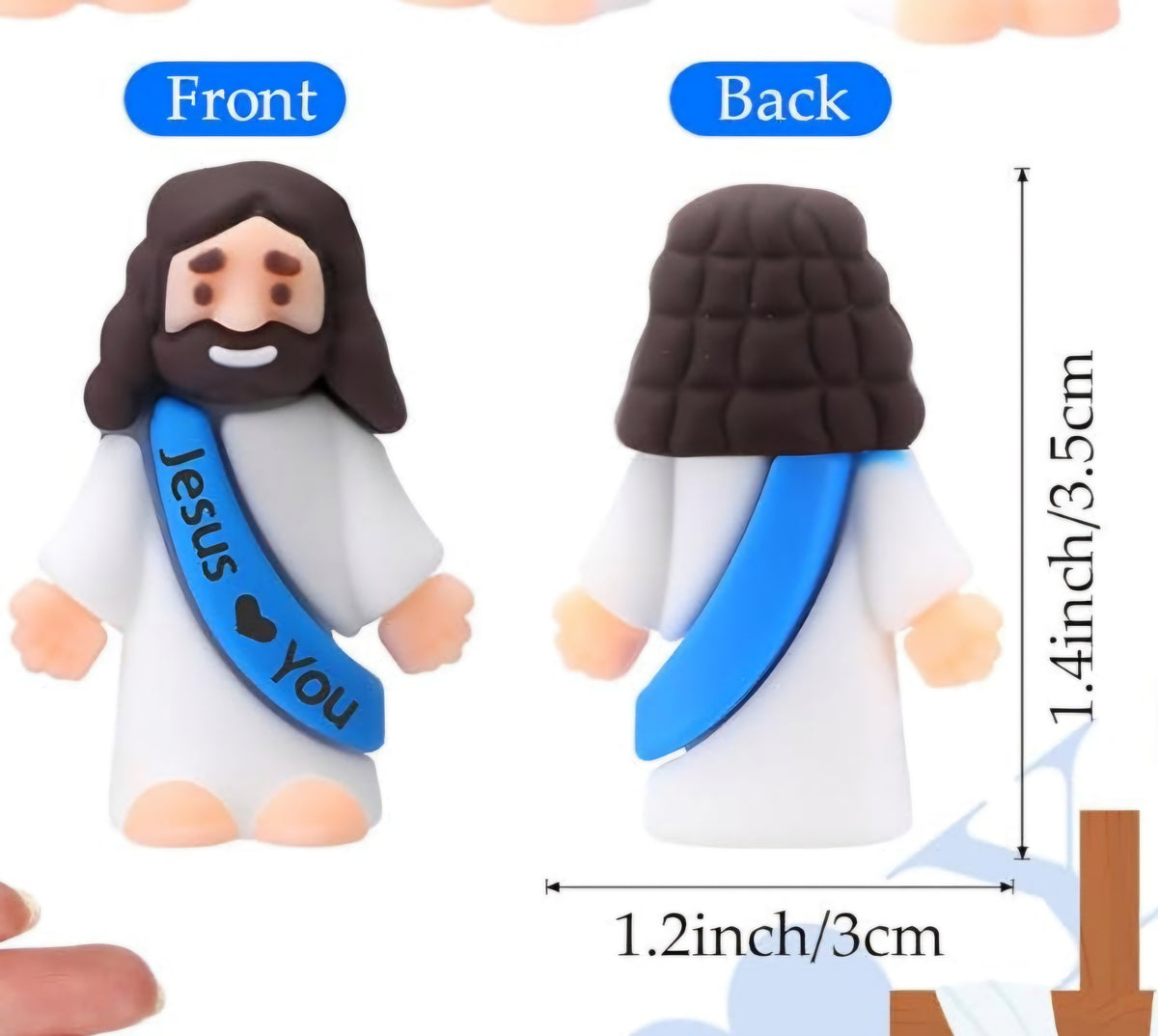 Easter Accessories * Jesus Loves you * Mini Jesus rubber figurine ...