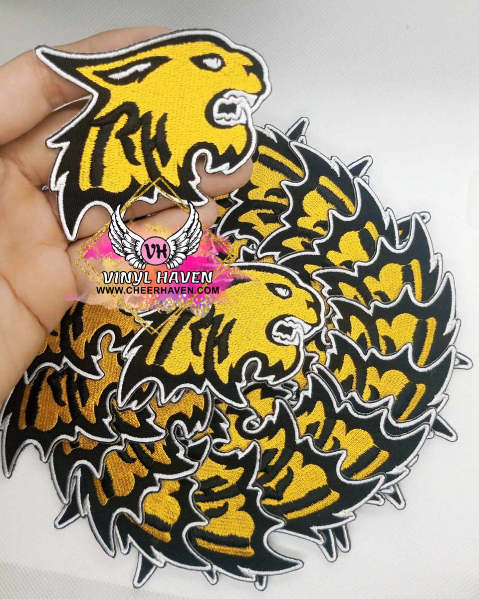 Rio Hondo Bobcats embroidered iron-on logo 3.5" – Cheer Haven LLC.
