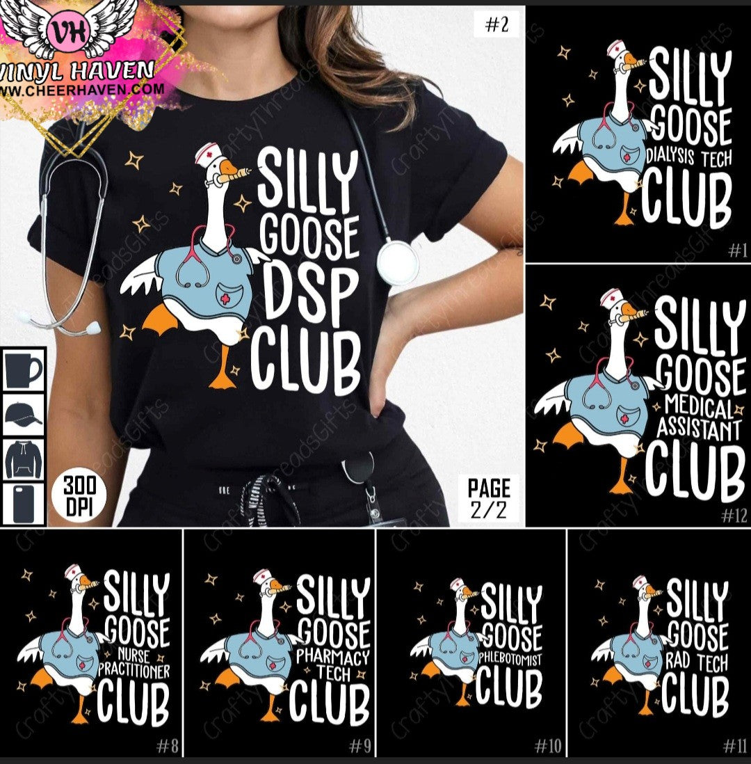 DTF Print * Nurse * Silly Goose Club – Cheer Haven LLC.