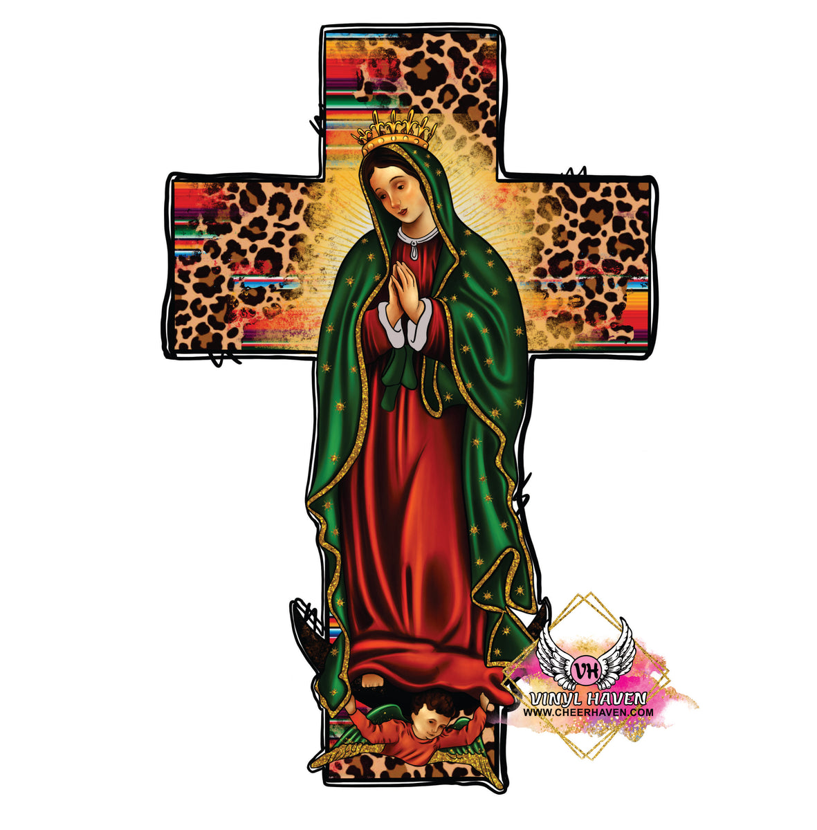 DTF Print * Religious * Virgin Mary Cross – Cheer Haven LLC.
